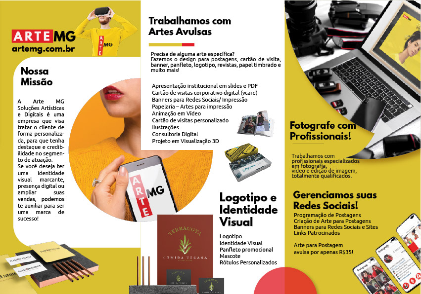 Arte para Panfleto ou Folder Promocional | ArteMG